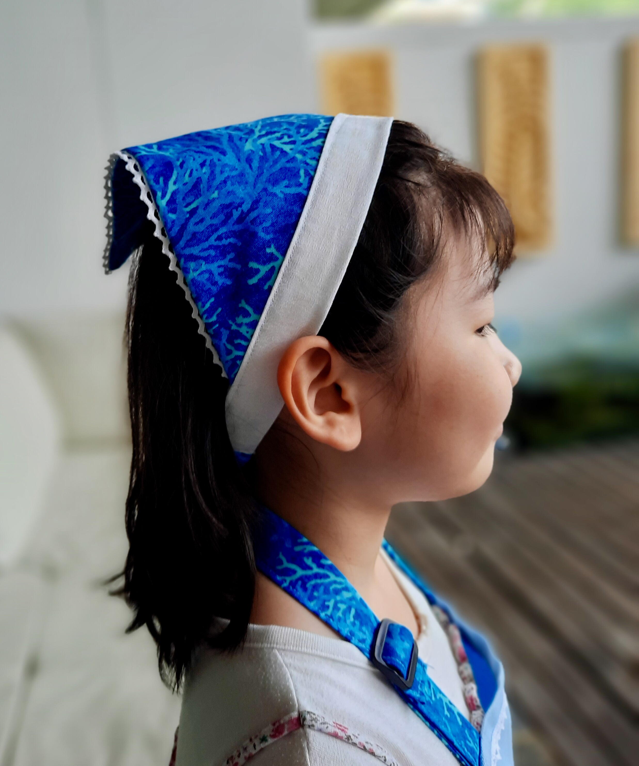 Chef Head Scarf/ Adult And Child | AllFreeSewing.com