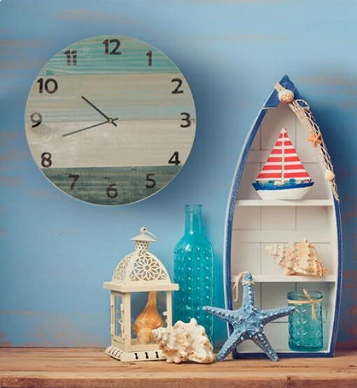 Rustic Coastal DIY Wall Clock | DIYIdeaCenter.com