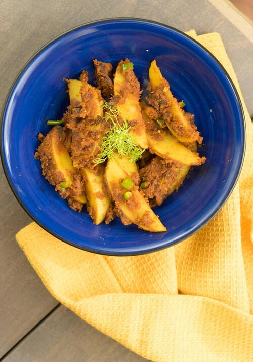 Punjabi Tawa Aloo Recipe | AllFreeCopycatRecipes.com