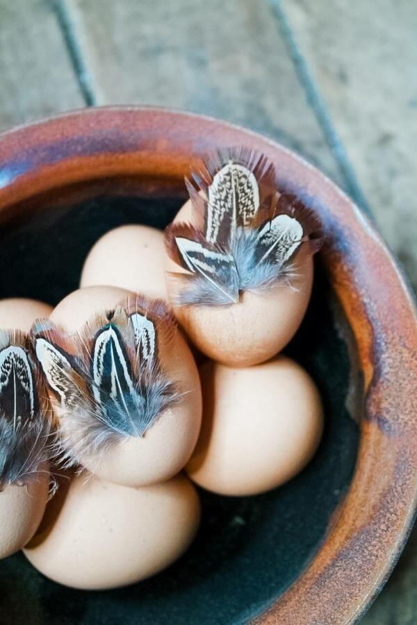 Diy Feather Easter Eggs | AllFreeHolidayCrafts.com