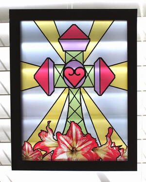 Easter Cross Stained Glass Decor | FaveCrafts.com