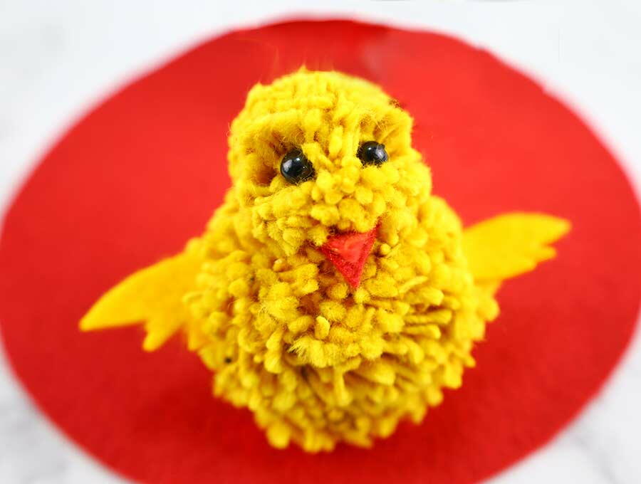 Easy Pom Pom Chicken | AllFreeSewing.com