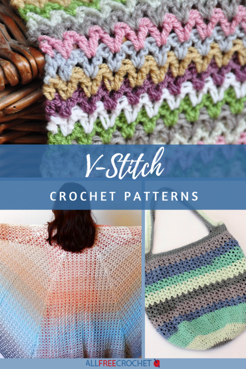 50 V-Stitch Crochet Patterns + Tutorials | AllFreeCrochet.com