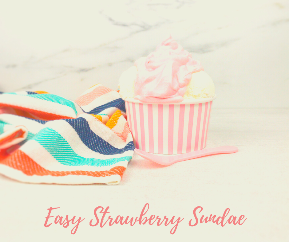 Easy Strawberry Sundae | CheapThriftyLiving.com