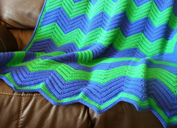 Addicted to Chevron Crochet Afghan (Free Pattern) | AllFreeCrochet.com