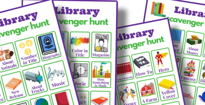 Library Scavenger Hunt | AllFreeKidsCrafts.com
