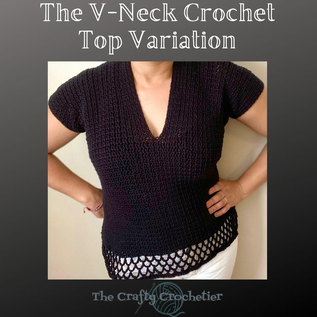 The Easy V-neck Top Variation | AllFreeCrochet.com