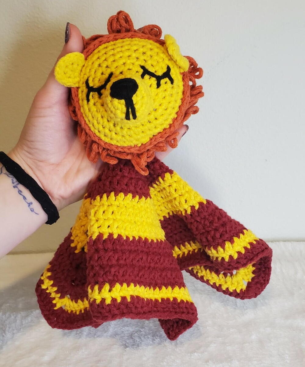 Brave Lion Lovey | AllFreeCrochet.com
