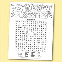 Printable Flowers Word Search Puzzle | FaveCrafts.com