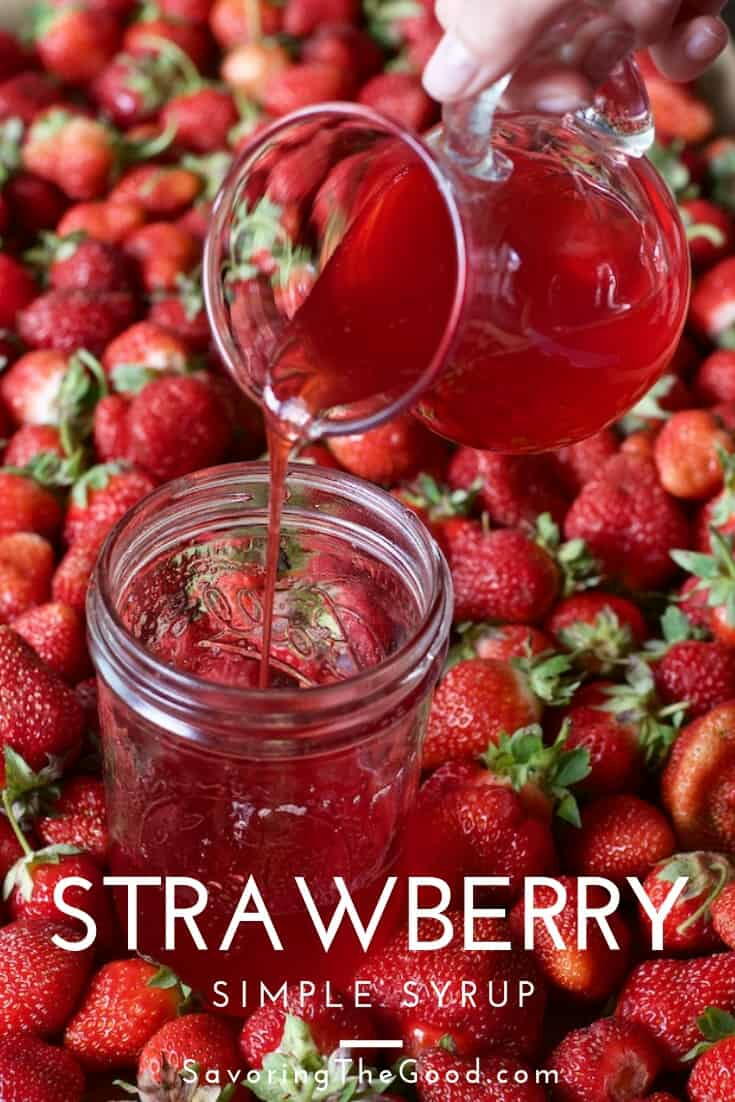 Strawberry Simple Syrup | TheBestDessertRecipes.com