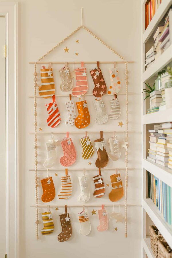 Reusable Stocking DIY Advent Calendar | AllFreeSewing.com