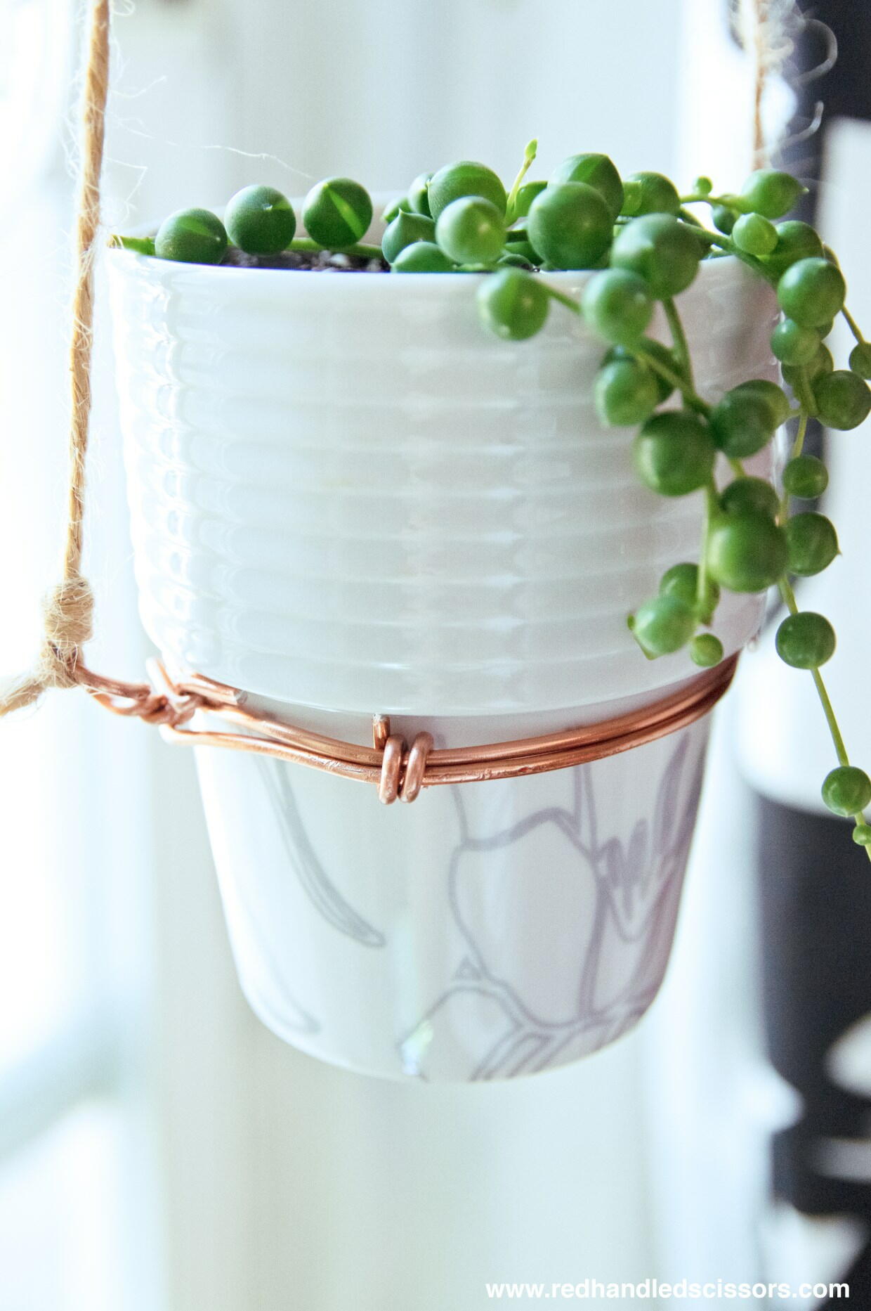 DIY String Hanging Planter | FaveCrafts.com