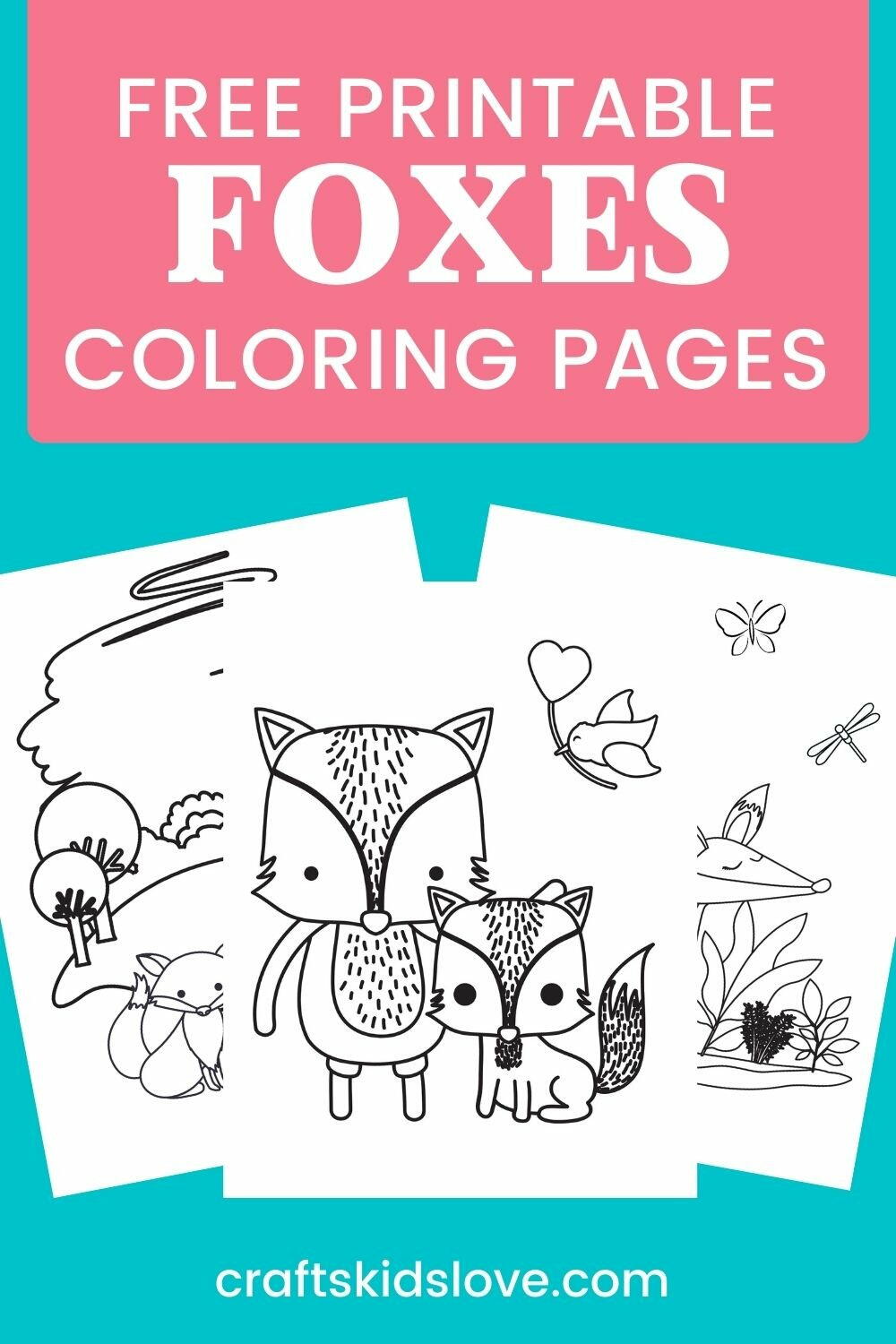 Cute Fox Coloring Pages Printables | AllFreeKidsCrafts.com