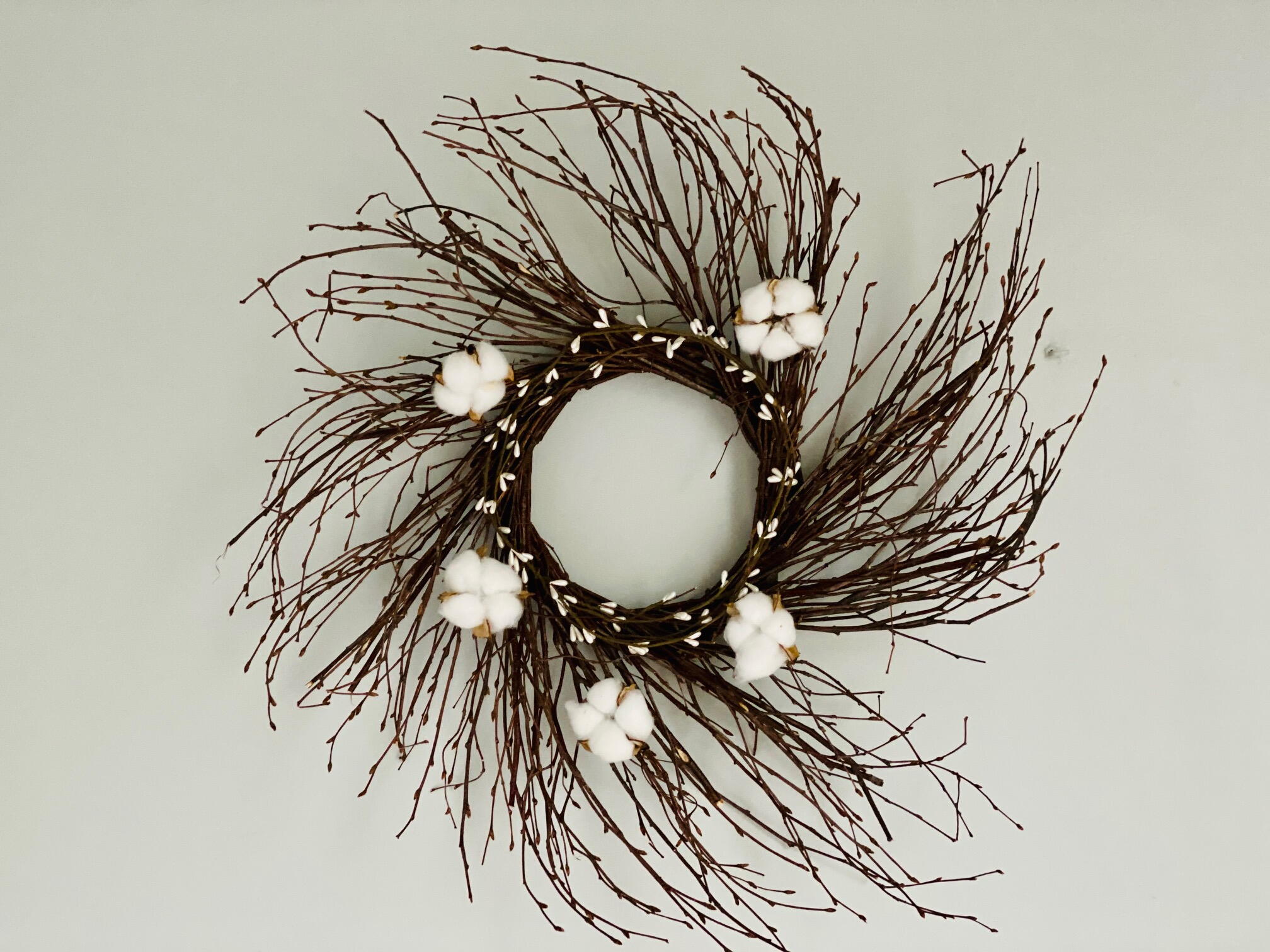 Cotton Boll Wreath Diy | DIYIdeaCenter.com