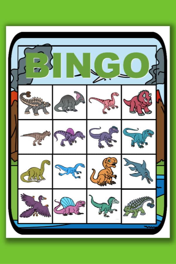 Printable Dinosaur Bingo Game For Kids | AllFreeKidsCrafts.com