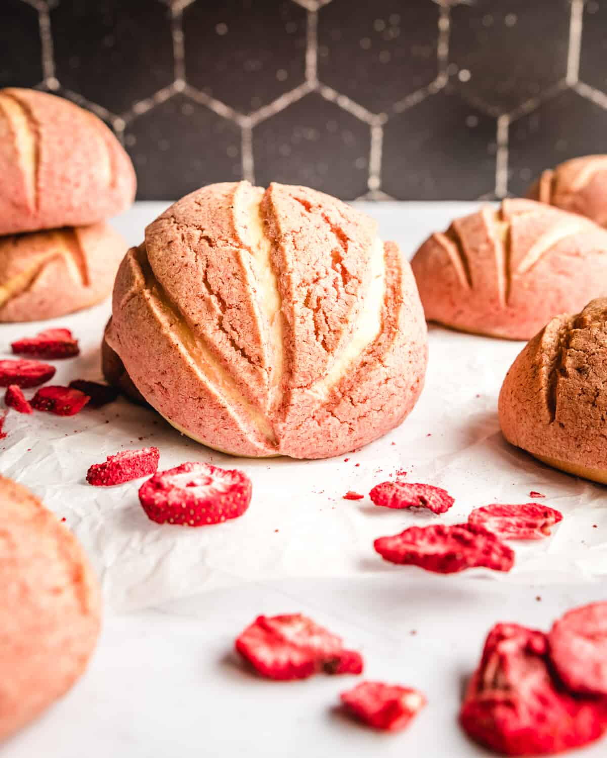 Strawberry Conchas | RecipeLion.com