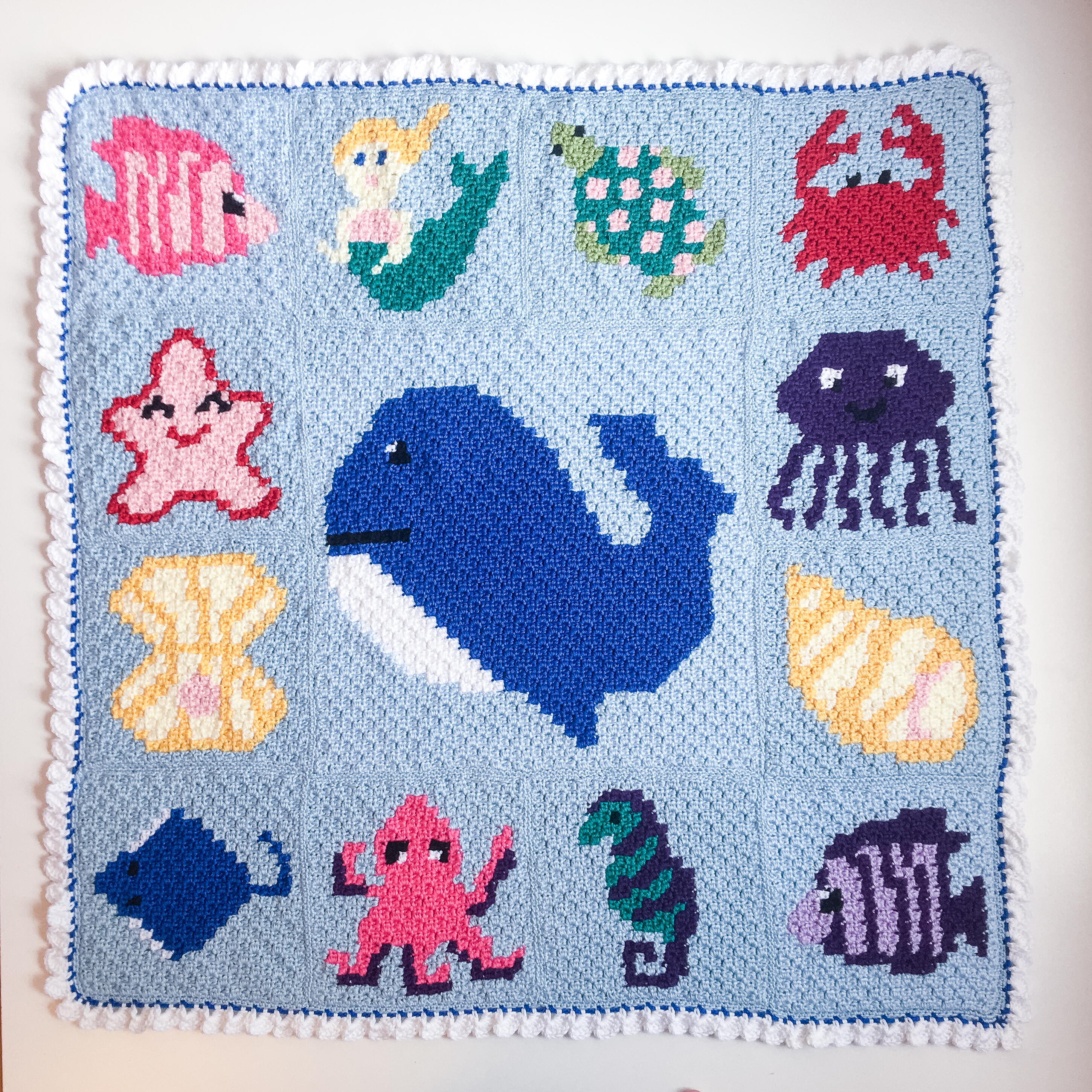 Sea Life C2c Throw | AllFreeCrochet.com