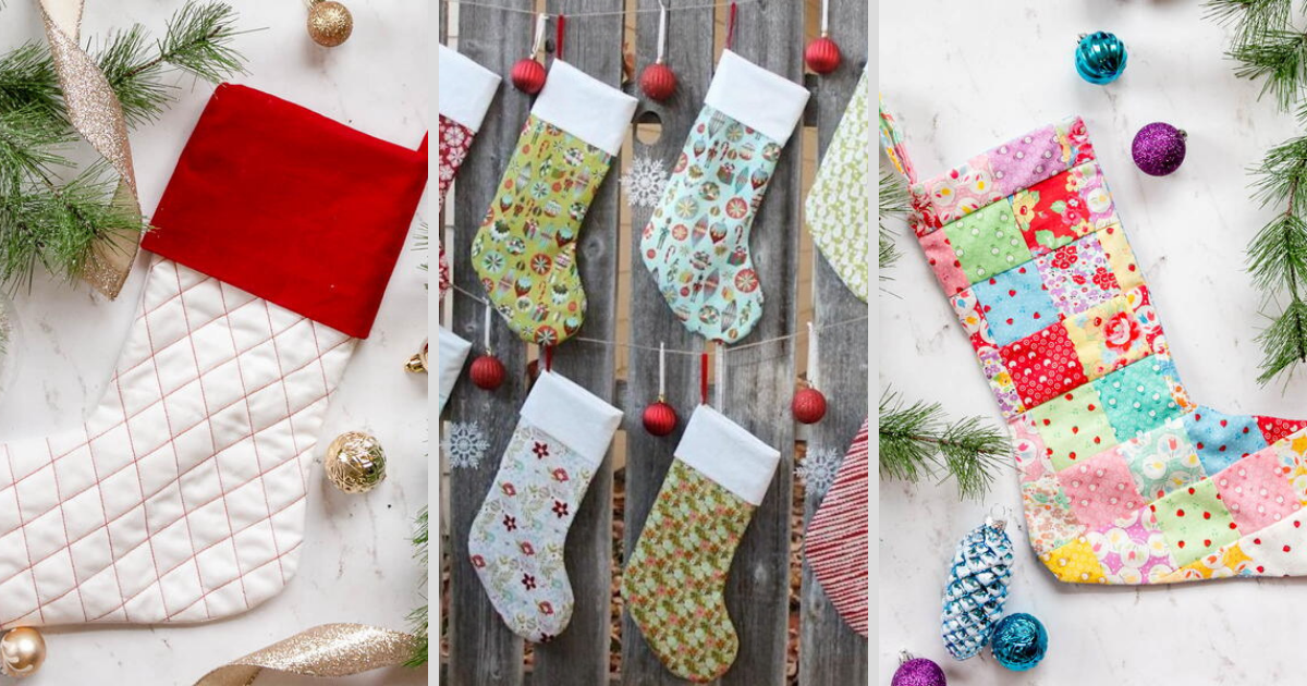 8 Free Quilted Christmas Stocking Patterns | AllFreeSewing.com