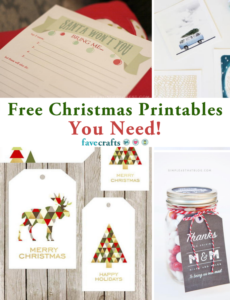 11 Free Christmas Printables You Need | FaveCrafts.com