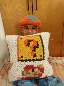 Super Mario C2c Pillow Case | AllFreeCrochet.com