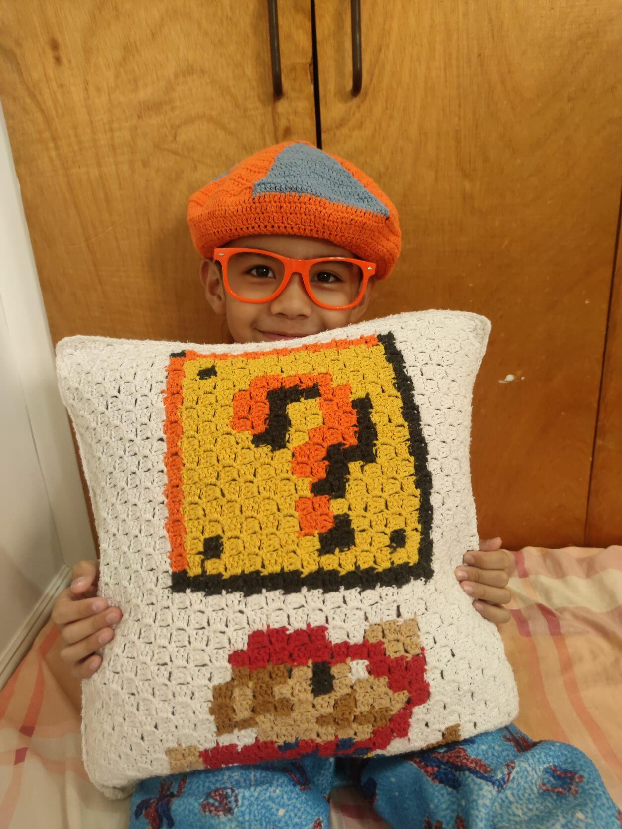 Super Mario C2c Pillow Case | AllFreeCrochet.com