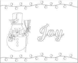 Peace, Love, & Joy Printable Christmas Cards to Color | FaveCrafts.com