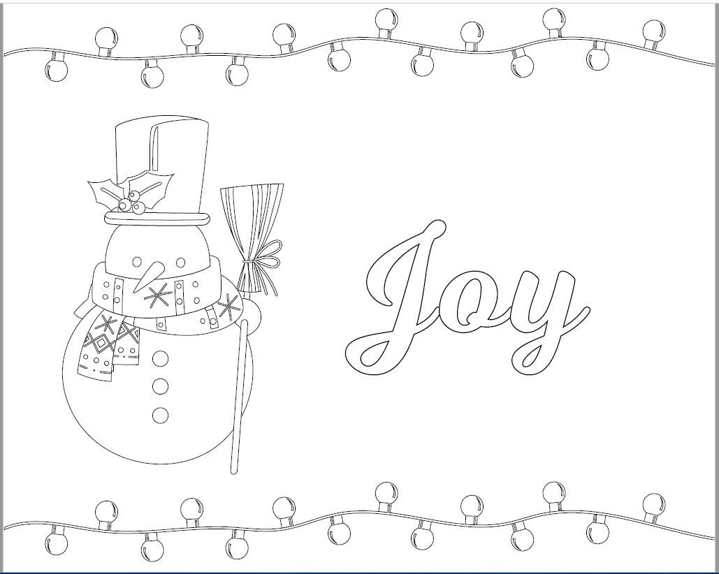 Peace, Love, & Joy Printable Christmas Cards to Color | FaveCrafts.com
