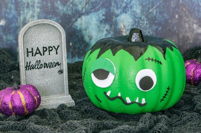 Frankenstein Pumpkin | AllFreeKidsCrafts.com