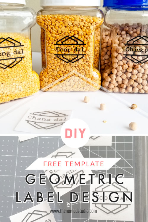 Geometric Label Design With Cricut | DIYIdeaCenter.com