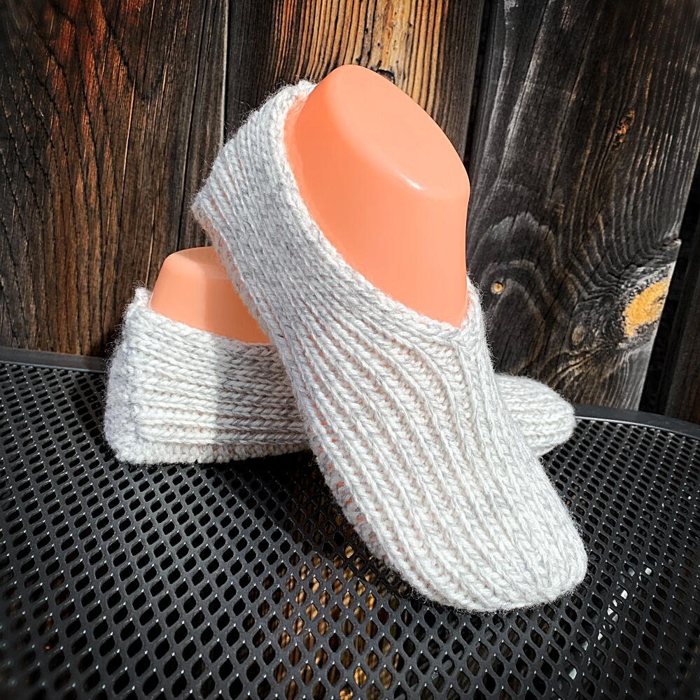 Super Simple Knit Slippers | FaveCrafts.com