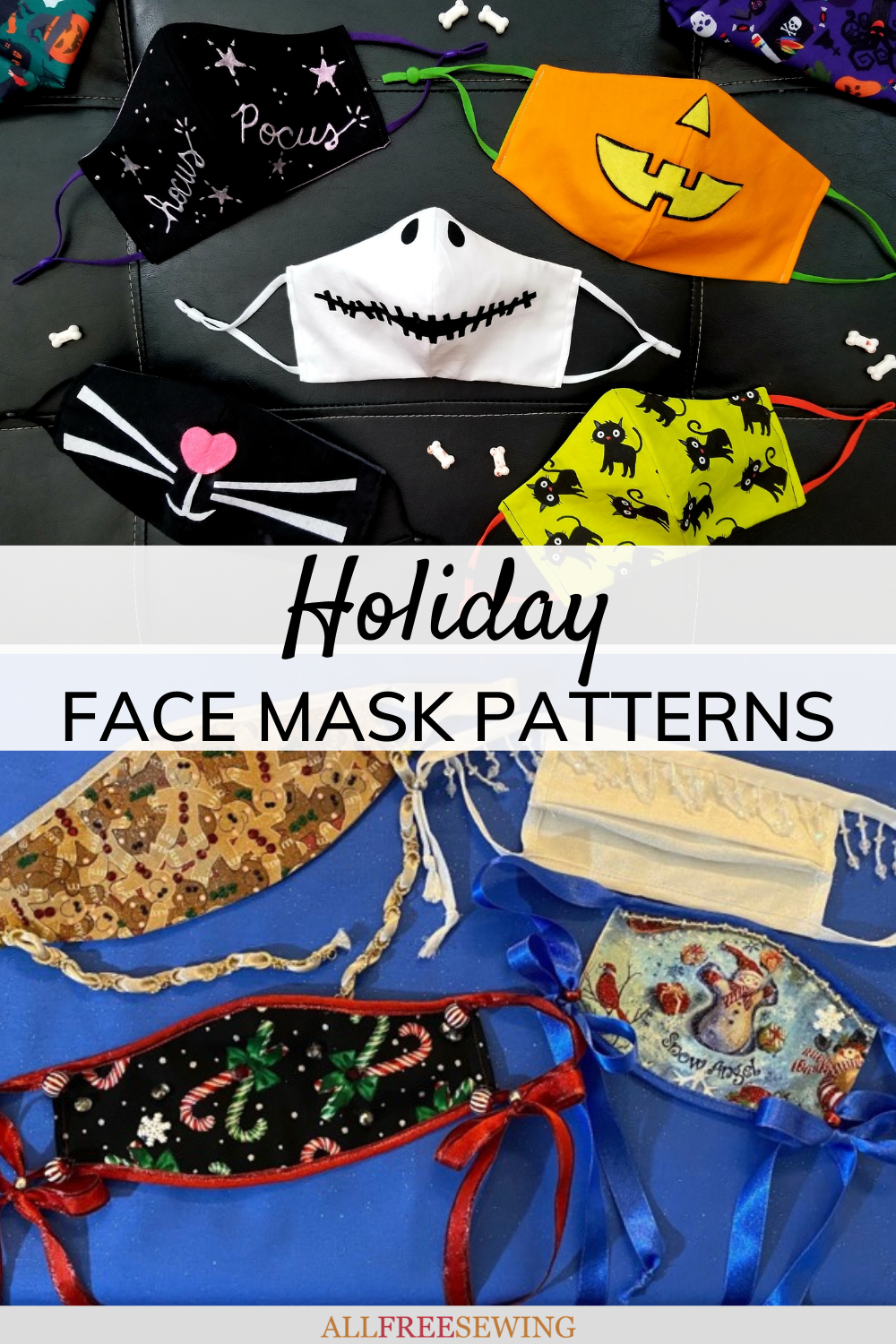 10 Holiday Face Mask Patterns | AllFreeSewing.com