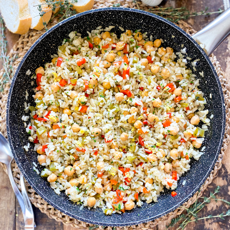 Mediterranean Lemon-garlic Rice | Healthy & Delicious One-pan Recipe ...