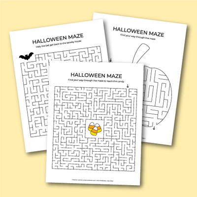 Printable Halloween Mazes | DIYIdeaCenter.com