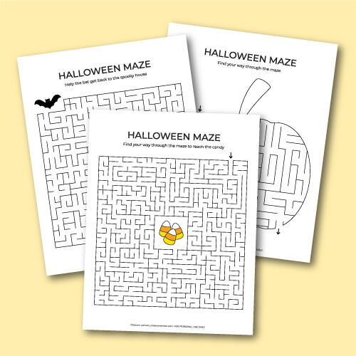 Printable Halloween Mazes | DIYIdeaCenter.com
