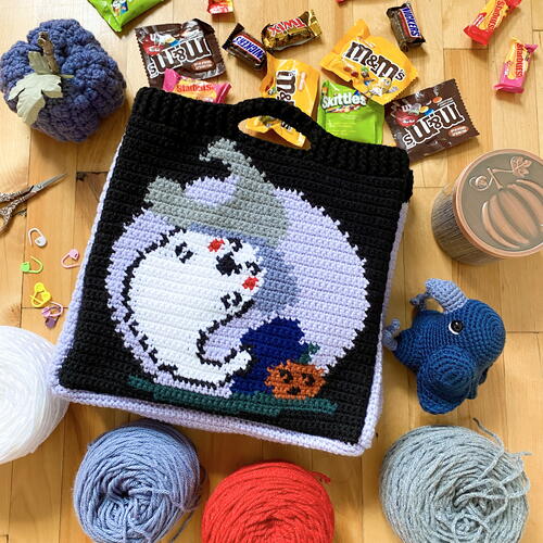 Boo-tastic Treat Bag | AllFreeCrochet.com