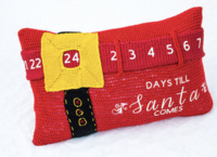 Christmas Advent Calendar Pillow With Santa Belt | AllFreeCrochet.com