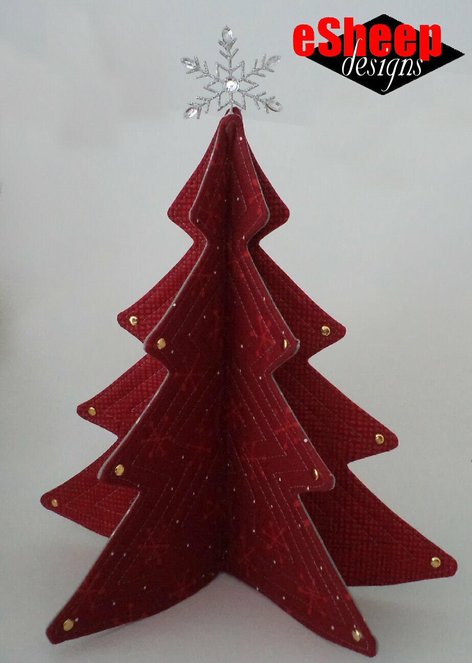 Collapsible Quilted Tabletop Tree | AllFreeChristmasCrafts.com