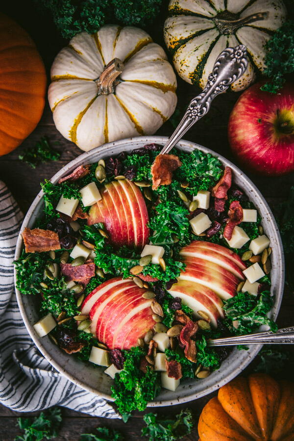 Fall Salad With Maple Balsamic Dressing | FaveHealthyRecipes.com