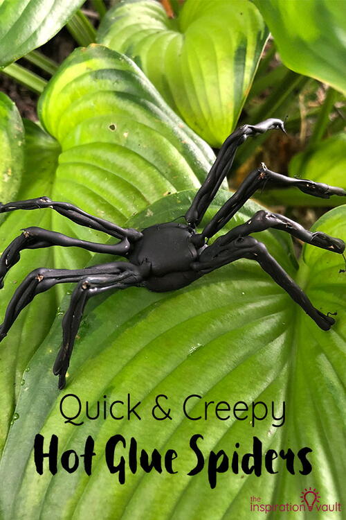 Hot Glue Creepy Spider | AllFreeKidsCrafts.com