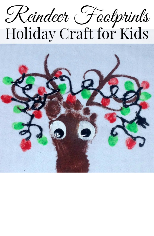Reindeer Footprint Holiday Craft | FaveCrafts.com