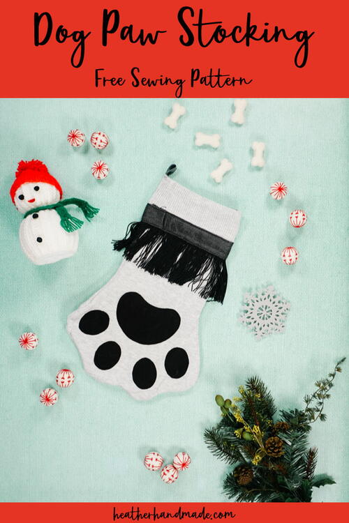 Free Dog Paw Stocking Pattern | AllFreeSewing.com