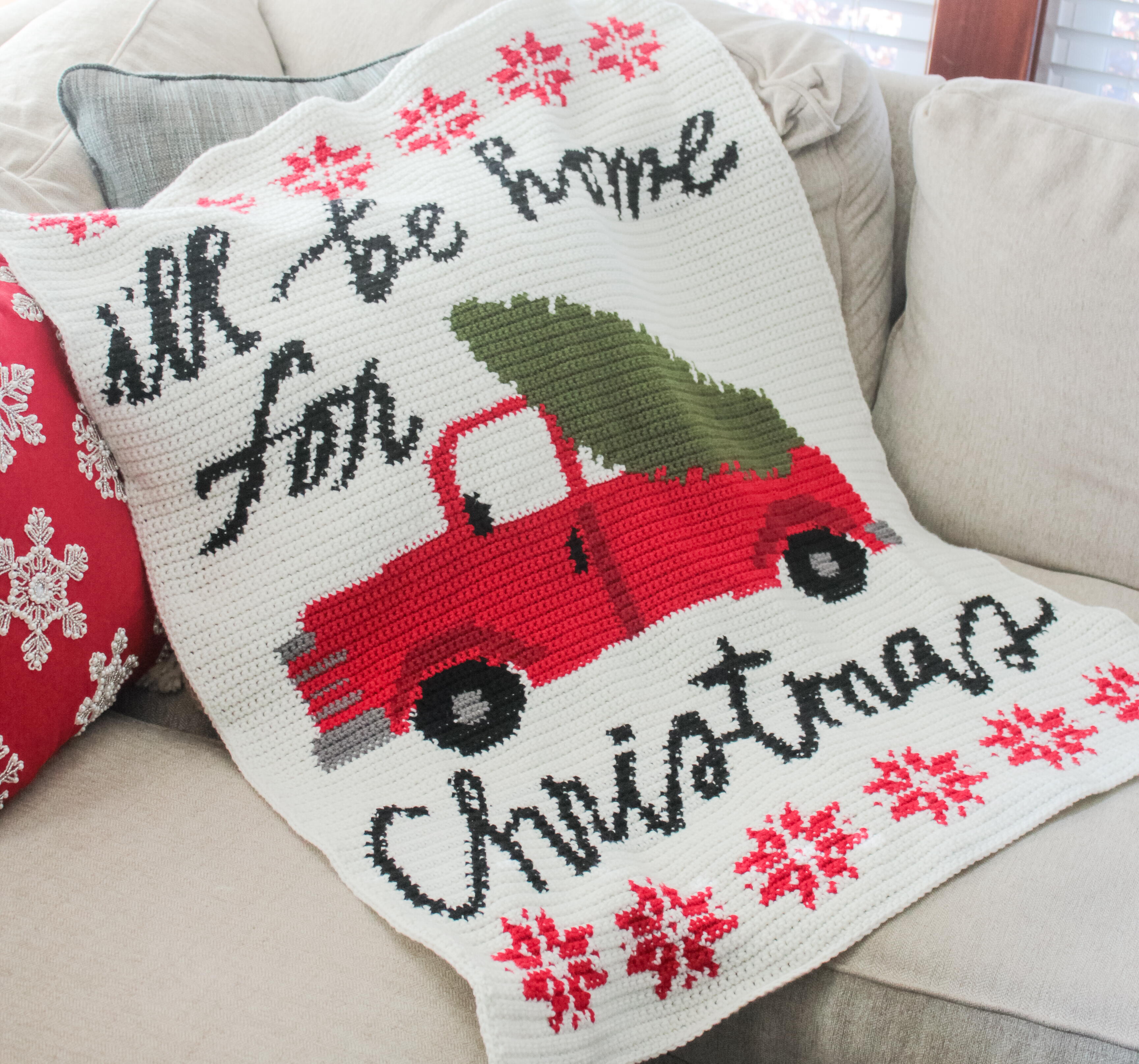 I'll Be Home For Christmas Throw | FaveCrafts.com