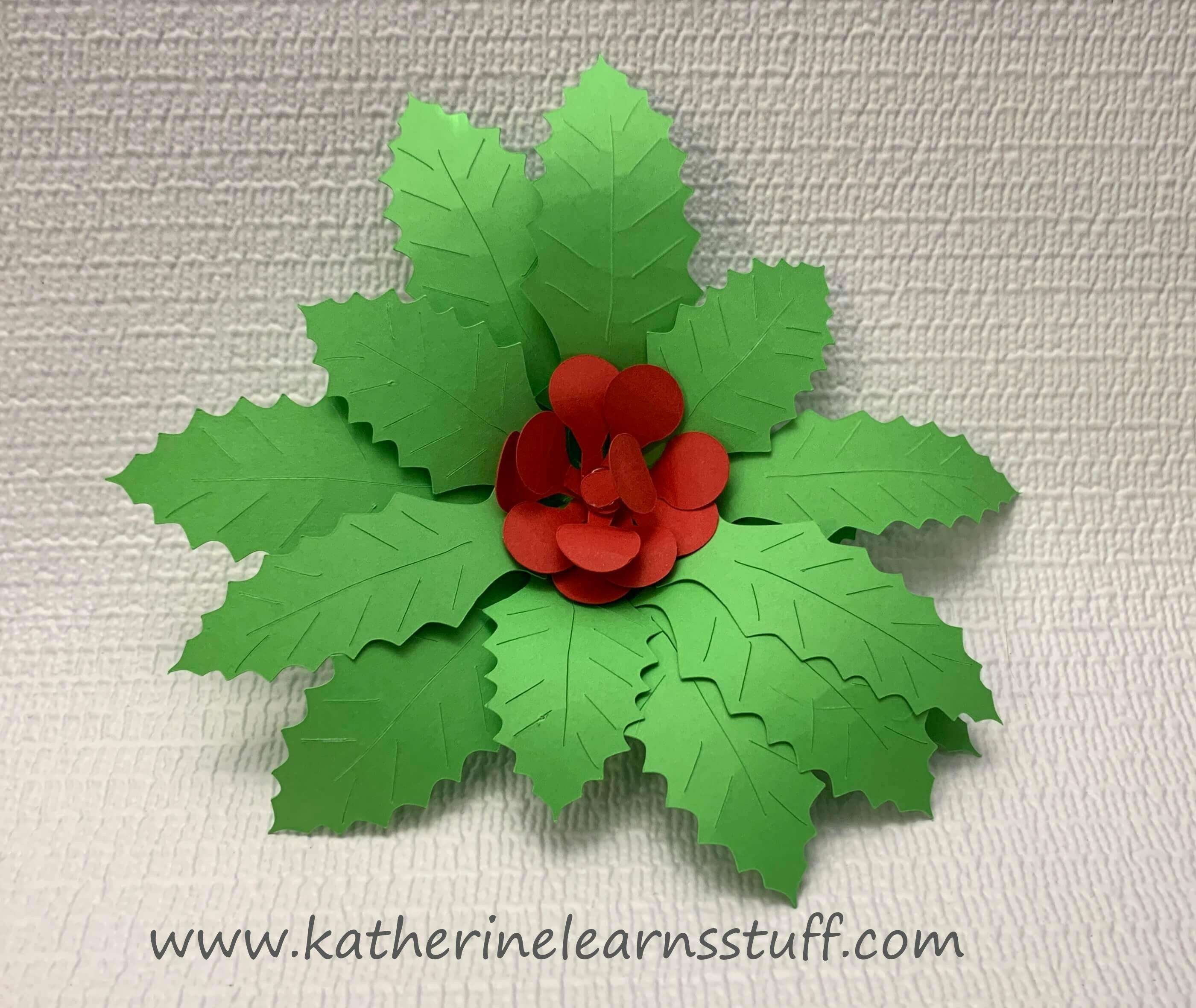 Paper Holly Decoration | AllFreePaperCrafts.com