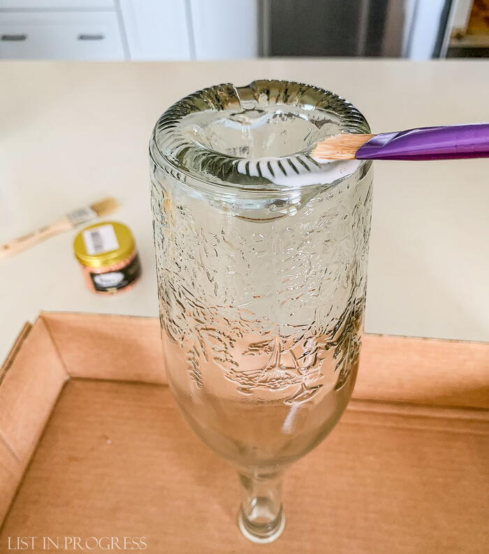 Easy DIY Gold Leaf Glass Decor | FaveCrafts.com