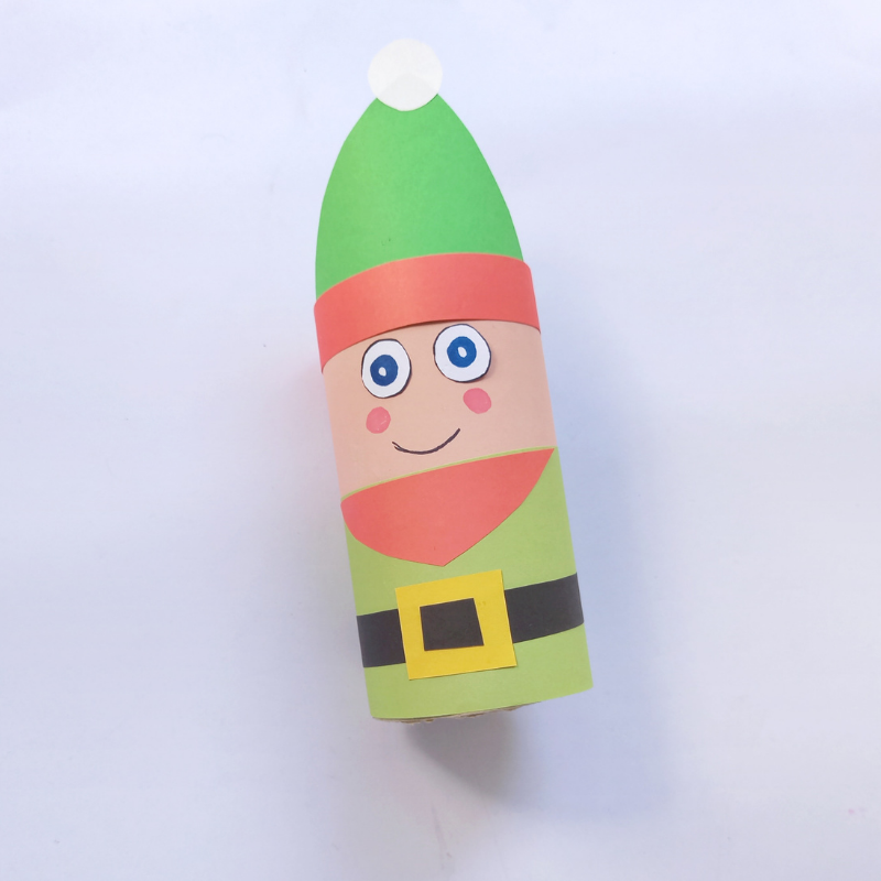 Cardboard Tube Elf Craft | AllFreeHolidayCrafts.com