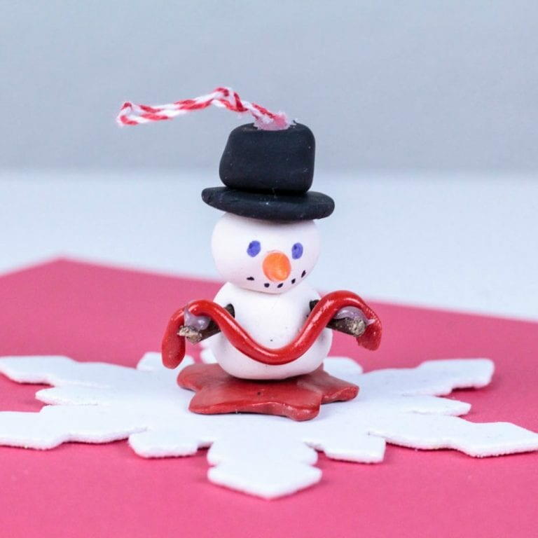Snowman Slime Ornament | AllFreeKidsCrafts.com