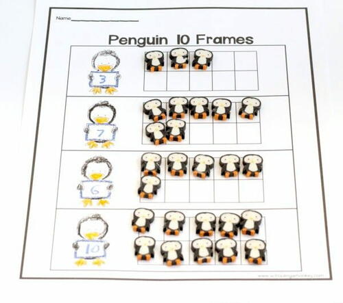 Penguin Counting Worksheet | AllFreeKidsCrafts.com