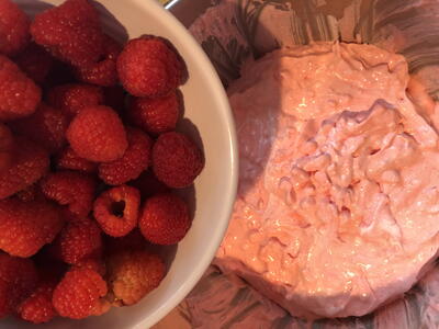 Raspberry Fluff Jello Salad Recipe Copycat | FaveSouthernRecipes.com