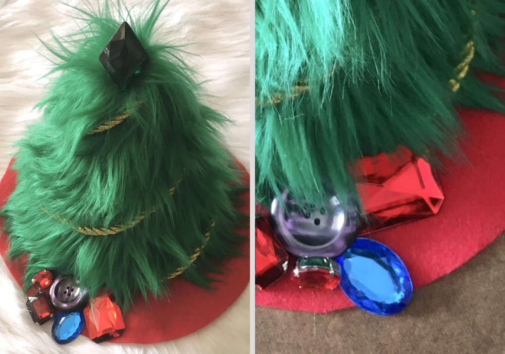 Faux Fur Tabletop Christmas Tree | AllFreeSewing.com