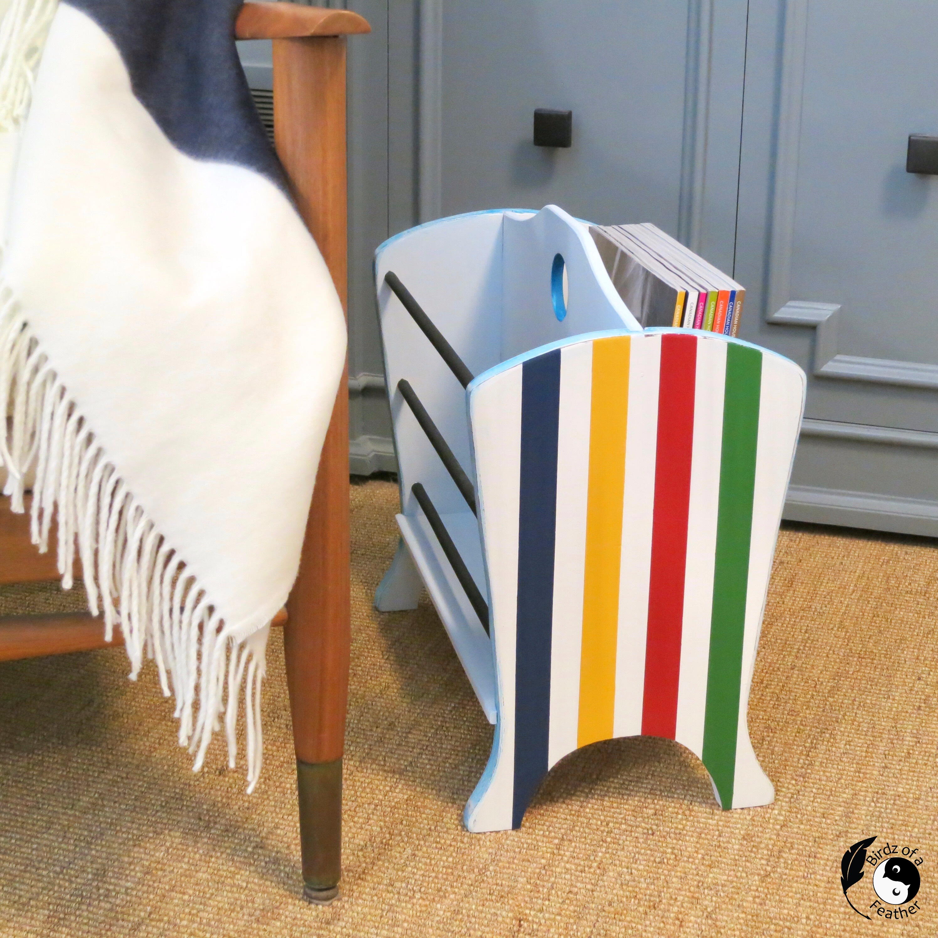 Diy Chalk Painted Magazine Rack | DIYIdeaCenter.com